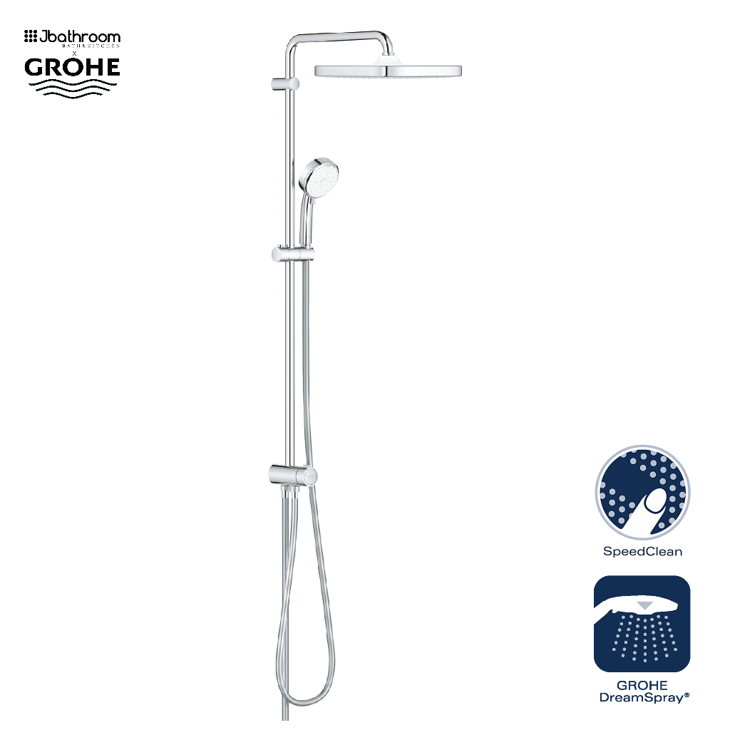 GROHE 26694000 Tempesta Cosmopolitan System 250 Cube flex shower system ...