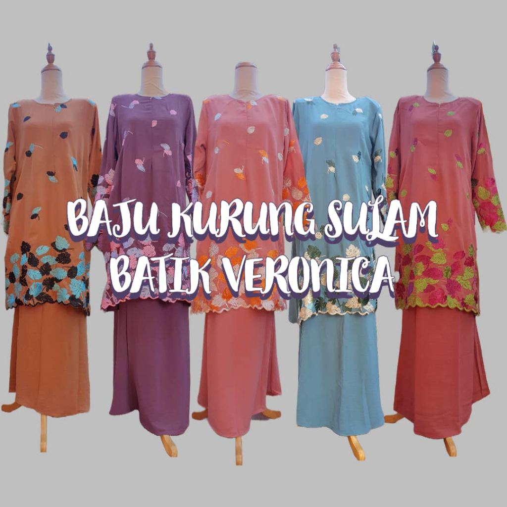 NEW BAJU KURUNG SULAM BATIK VERONICA (READY STOCK) | Shopee Malaysia