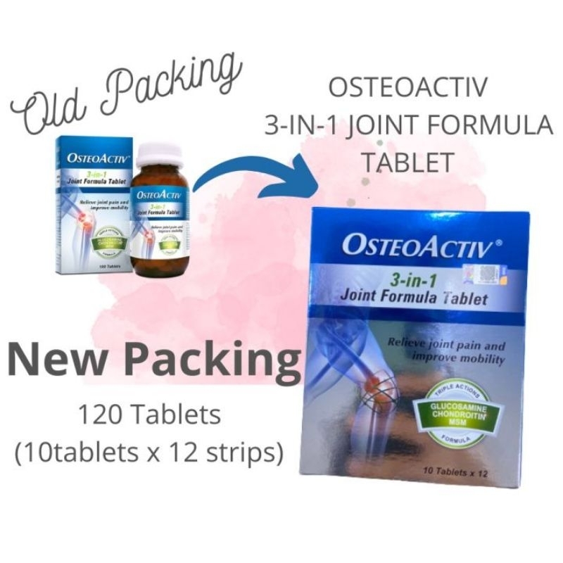 OSTEOACTIVE 3in1 Joint Formula Tablet 100's (VITAMIN SAKIT LUTUT DAN ...
