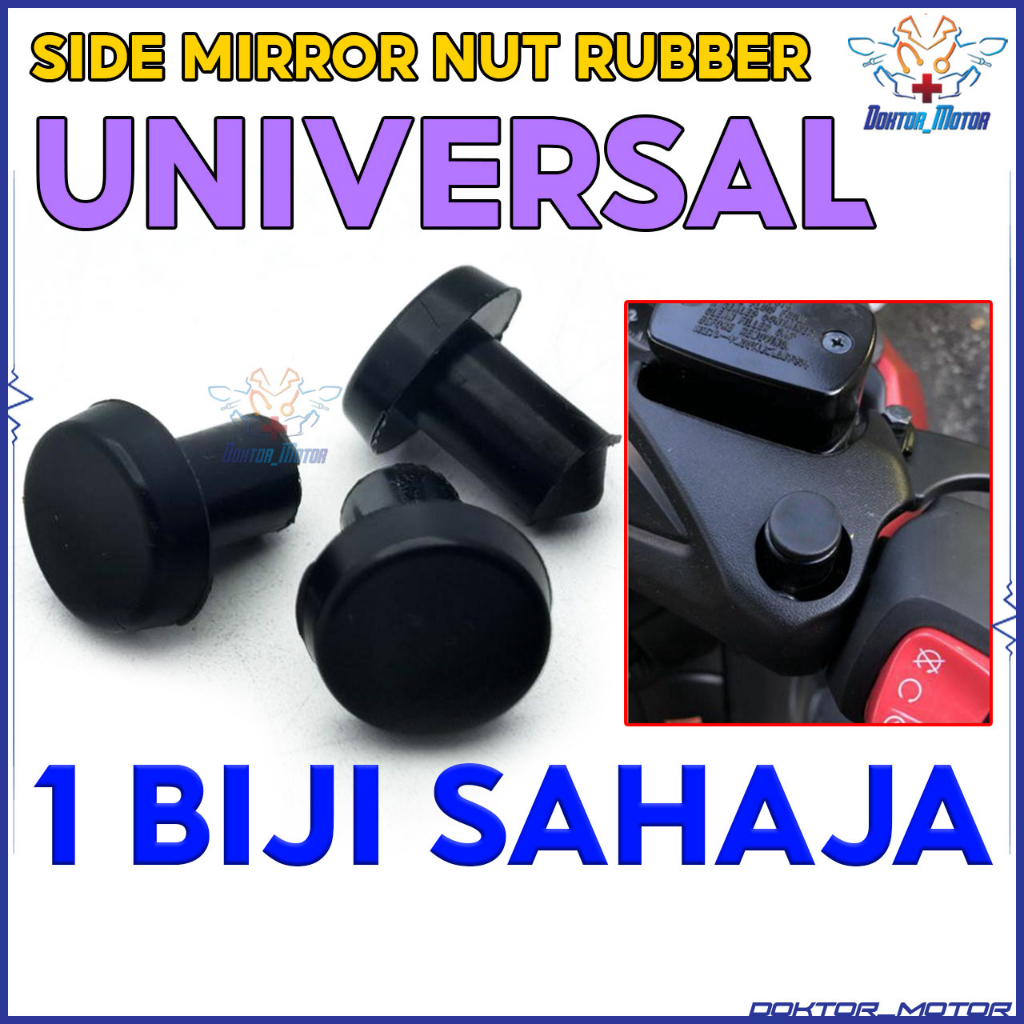 SIDE MIRROR RUBBER NUT UNIVERSAL PENUTUP GETAH Y15 Y15ZR/LC135 LC/RS150 ...