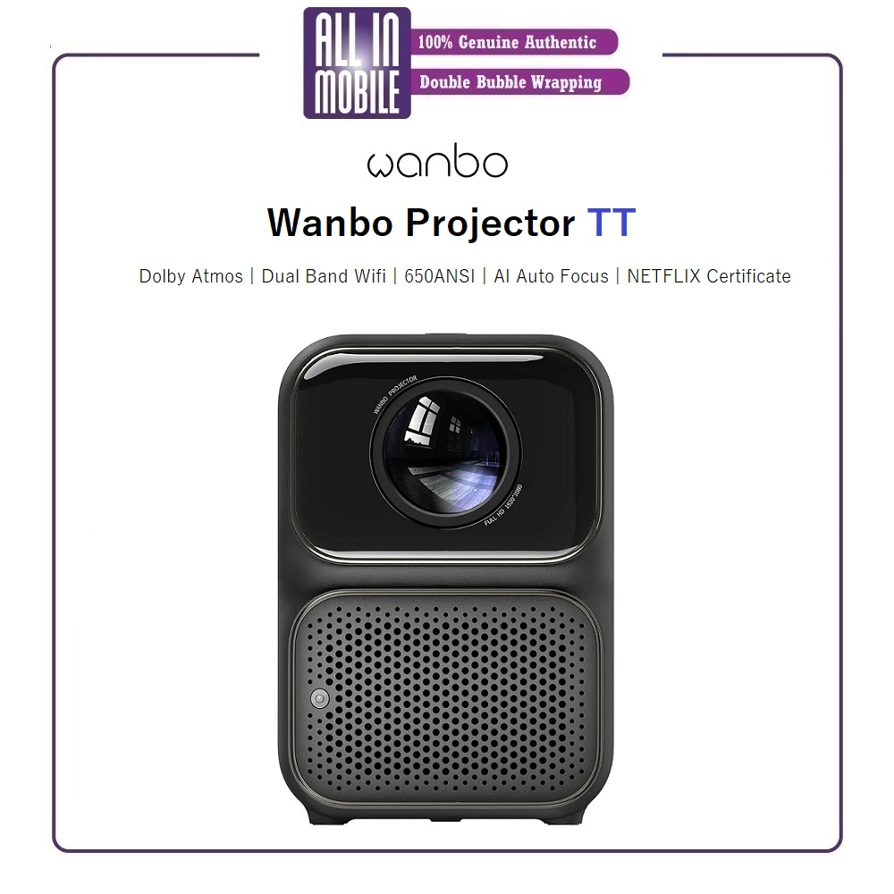 🔥[Latest] Wanbo Projector TT [Dolby Atmos | Dual Band Wifi | 650ANSI ...