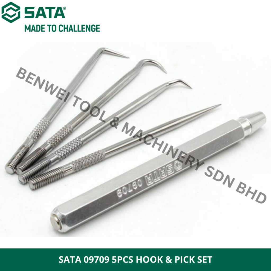 SATA 09709 HOOK & PICK SET / MAGNETIC HANDLE HOOK PICK SET / SATA HAND ...