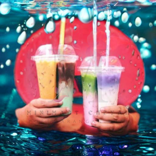 Twin Cup 32oz free Dome Lid (2 in 1 cup 1 pack 50pcs) Cawan Transparent ...