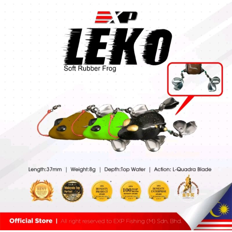 EXP LEKO soft frog for snakehead haruan toman | Shopee Malaysia