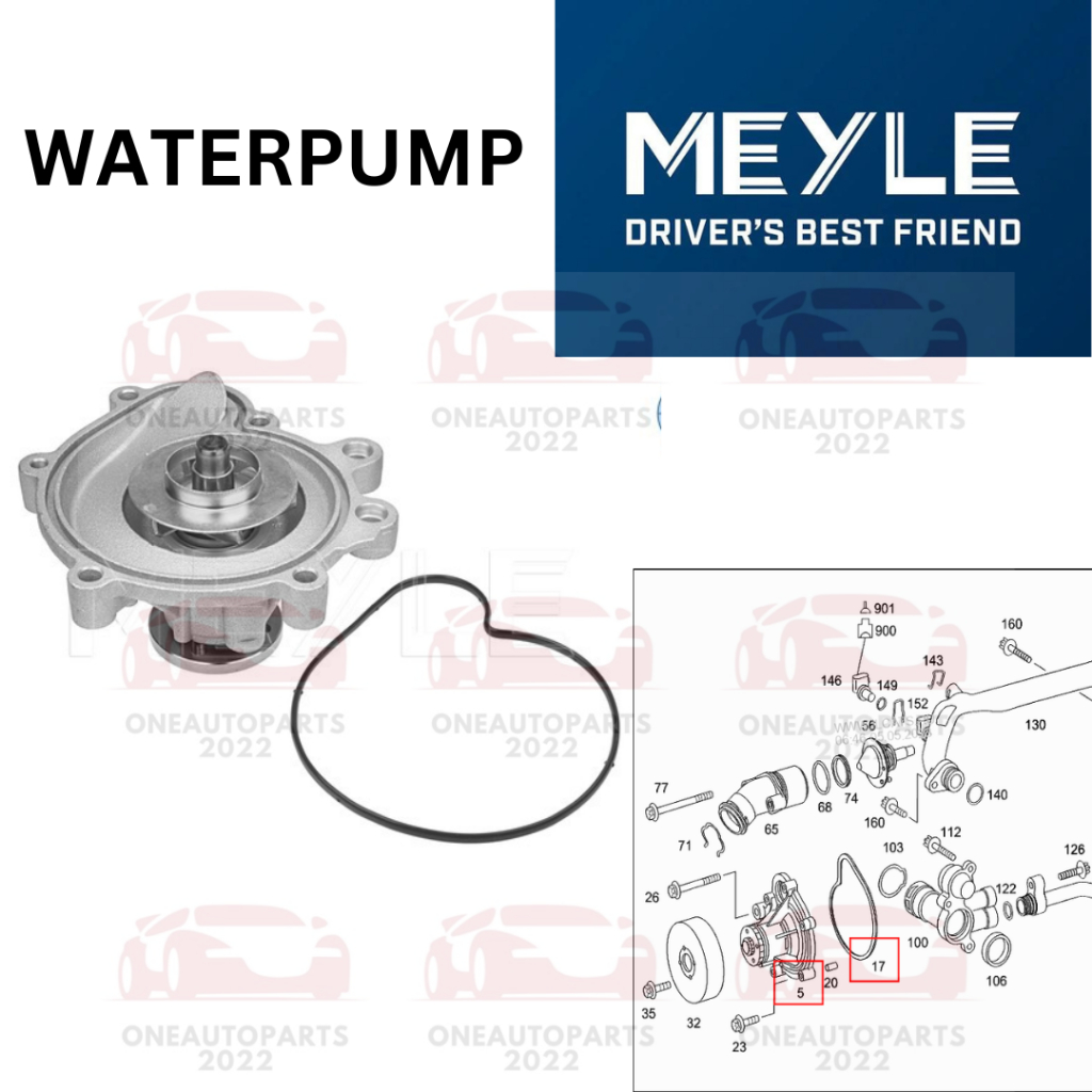 MEYLE GERMANY WATERPUMP MERCEDES BENZ M271 ENGINE W203 W204 W211 W212 ...