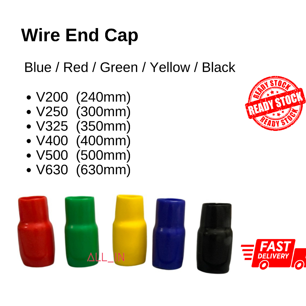 (1 Pcs) Eco Wire End Cap Sleeve Protection Wire size 1.5mm to 35mm ...