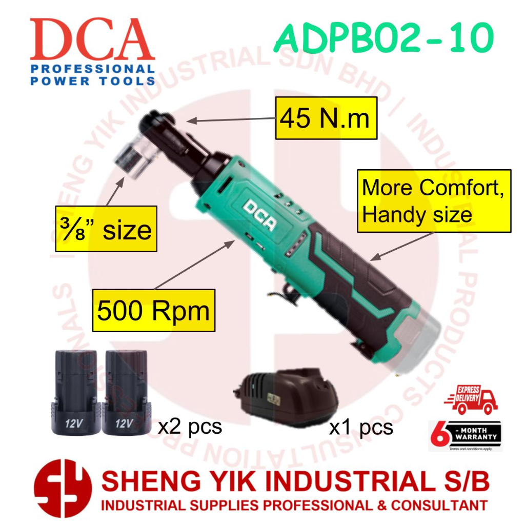 DCA 12V MAX Cordless Ratchet Wrench ADPB02-10 (EK) | Shopee Malaysia