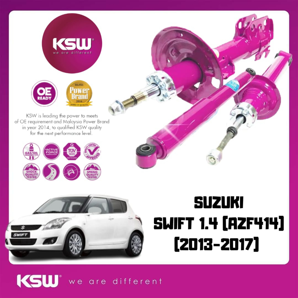 KSW HEAVY DUTY GAS ABSORBER - SUZUKI Swift 1.4 AZF414 [2013-2017]Front ...