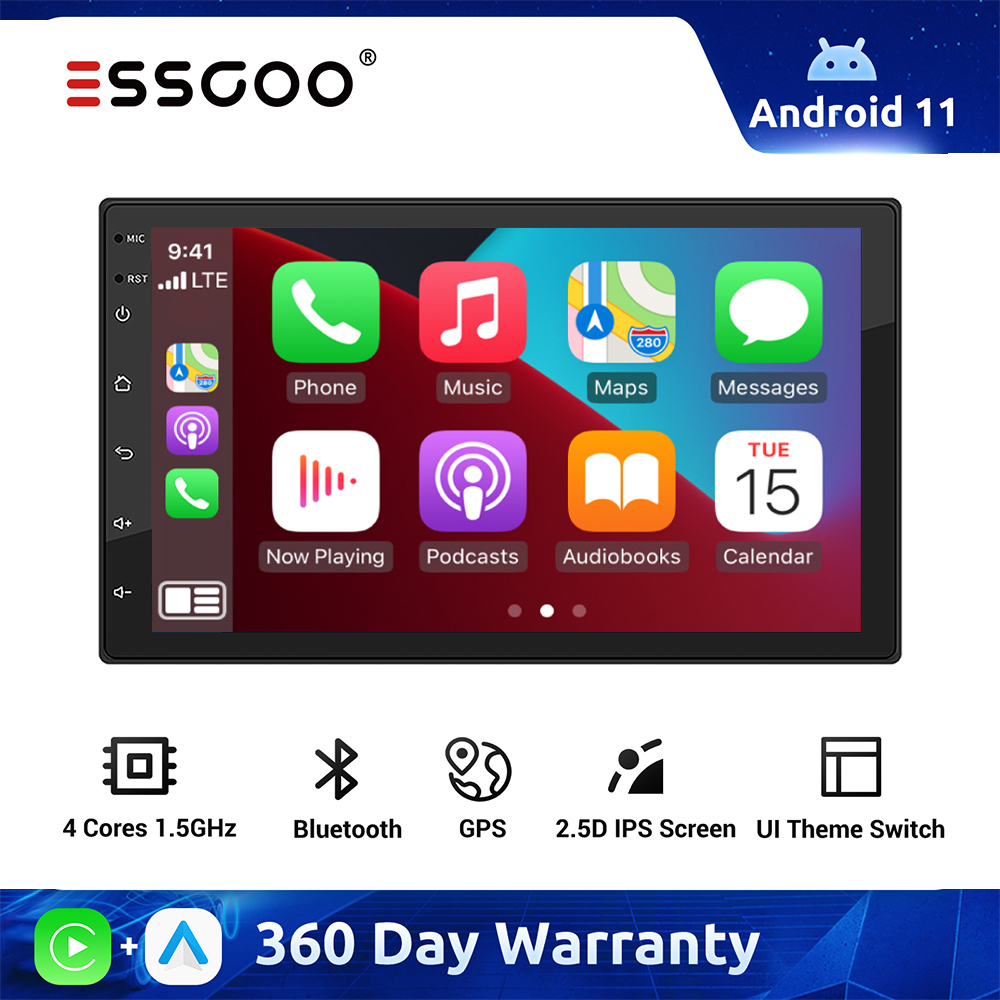 ESSGOO Android Car Player 7" inch IPS HD Screen 32GB WIFI GPS Universal Car Audio Multimedia MP5 ...