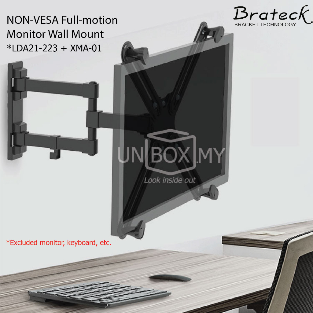 Full-motion Monitor Mount TV Wall Bracket Swivel Extend Arm LDA21-223 ...