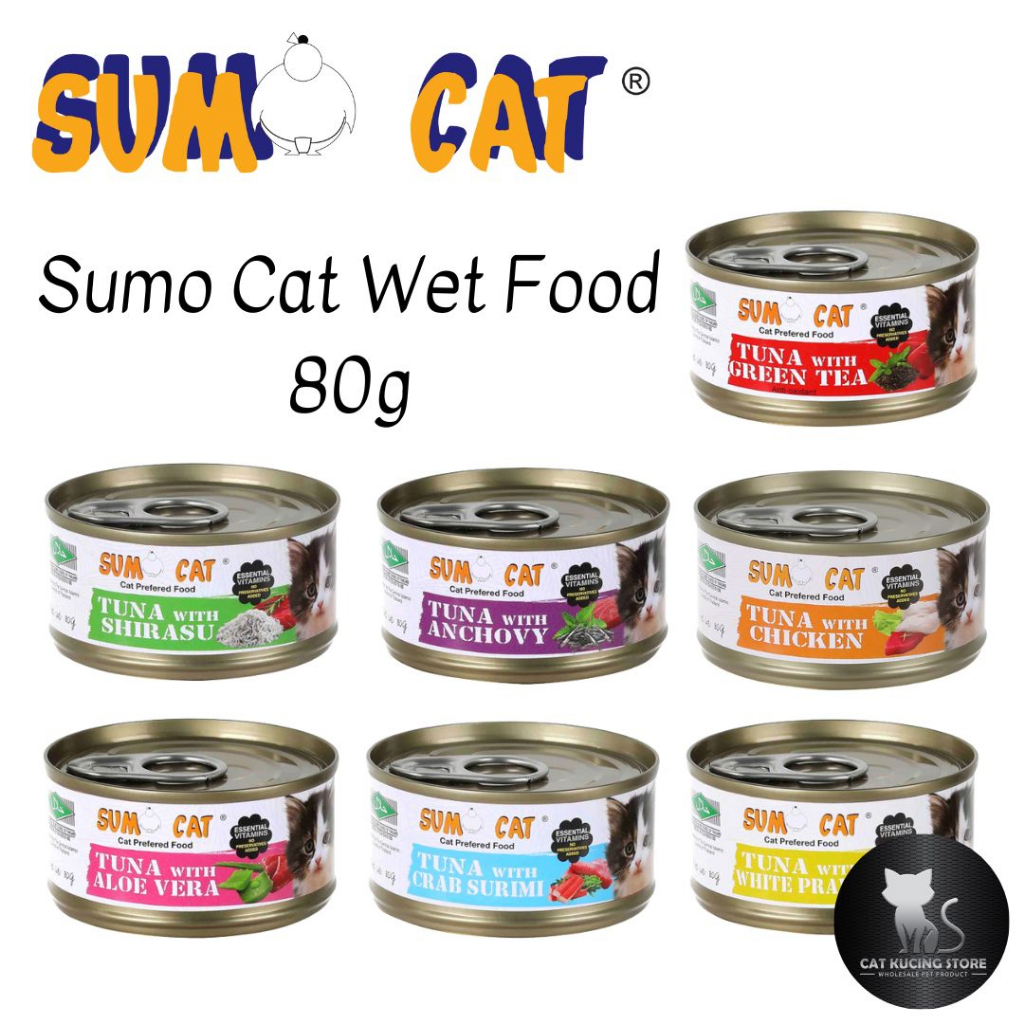 Sumo Cat Premium Cat/Kitten Canned Wet Food Tuna Series (80g) | Shopee ...