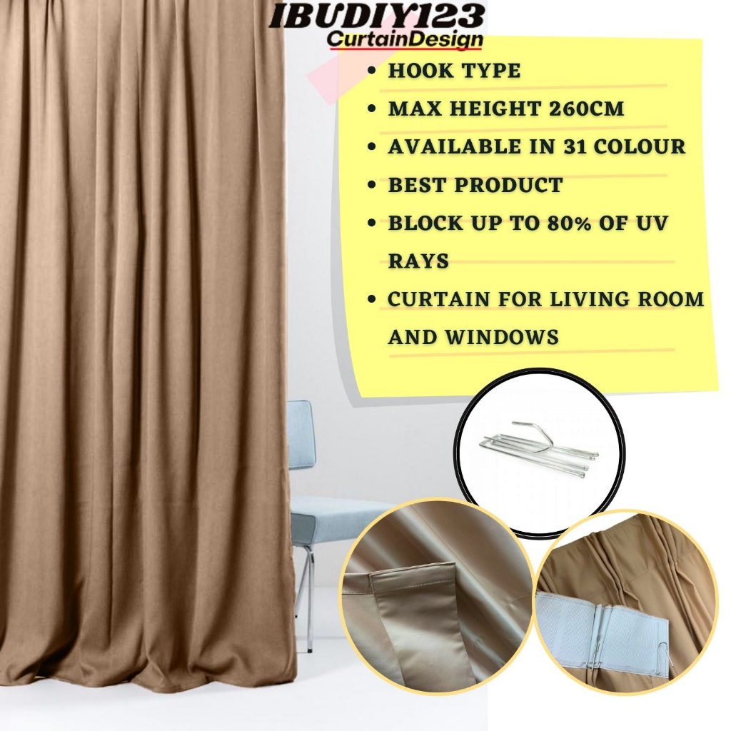 G3 Ready Made Curtain!!! Siap Jahit Langsir ,Langsir RAYA Kain Tebal ...