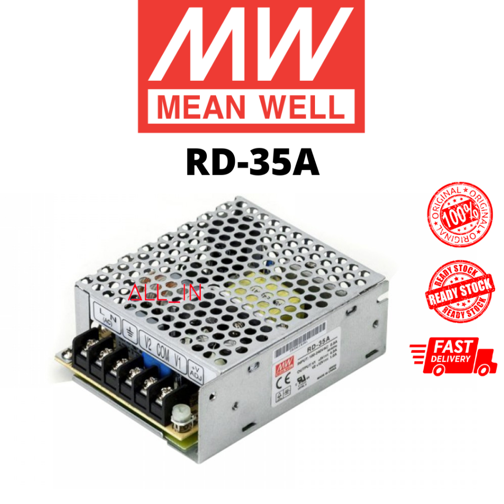 Mean Well RD-35A / 32W 5Vdc AC-DC 32-35W Dual output enclosed power supply ~Original | Shopee ...