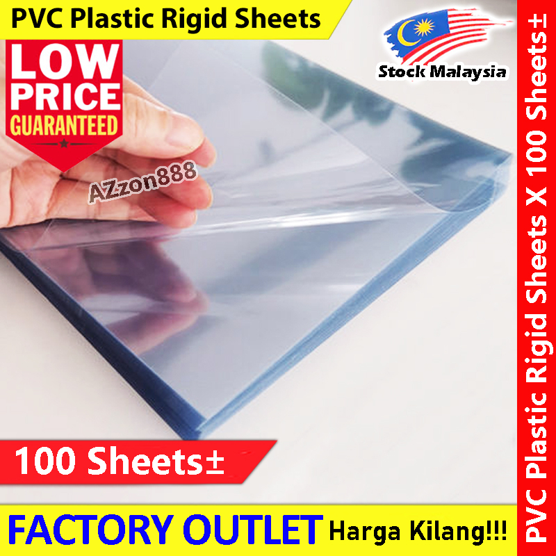 【100 Sheets±】 A4 Rigid Sheets / Transparent PVC Cover / Binding Plastic ...