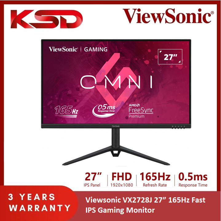 VIEWSONIC VX2728J 27” 165Hz Fast IPS Gaming Monitor | Shopee Malaysia