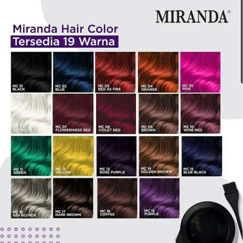 MIRANDA PREMIUM HAIR COLOUR / HAIR COLOUR / HAIR DYE PASTEL SERIES ...