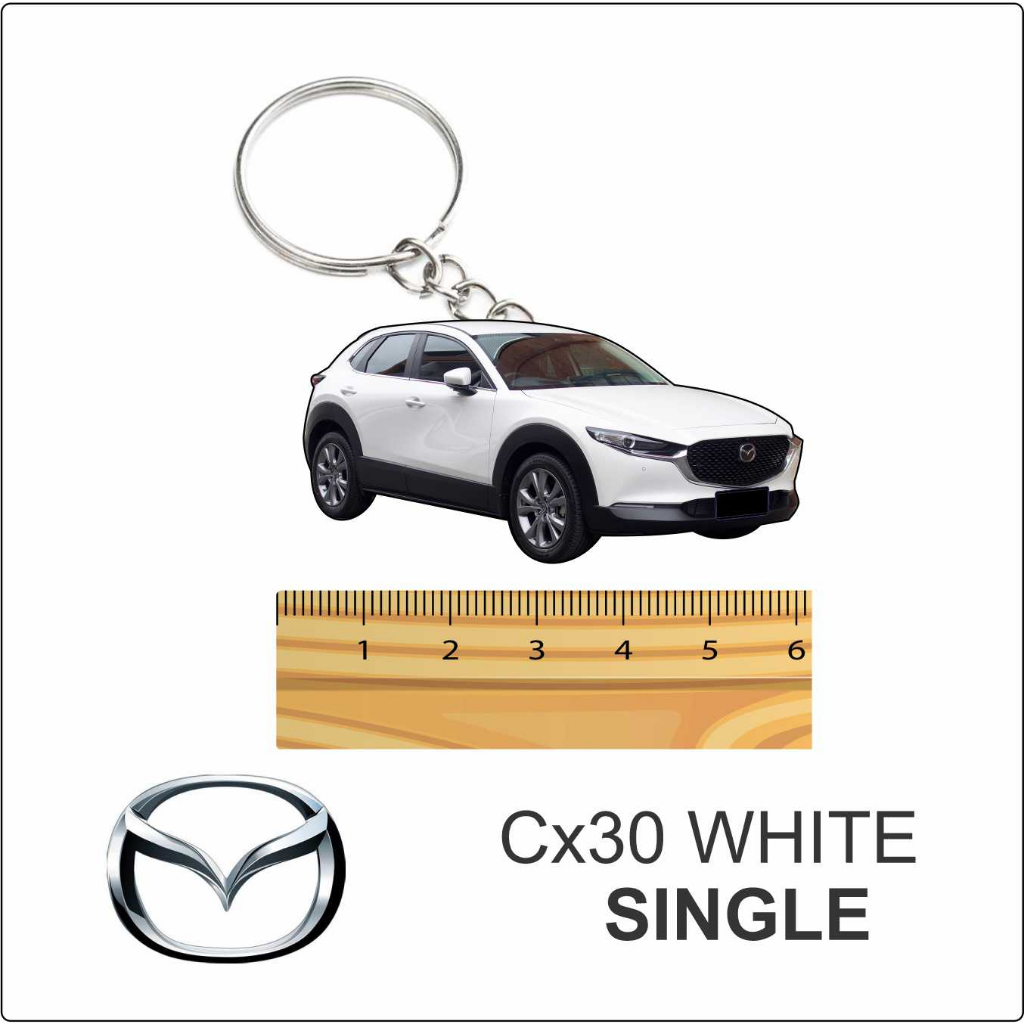 mazda cx30 cx-30 white keychain 2d | Shopee Malaysia