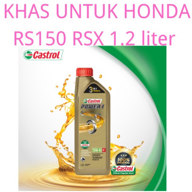 100% ORIGINAL 1.2L 1.2 LITRE CASTROL POWER1 POWER 1 10W-40 SYNTHETIC ...