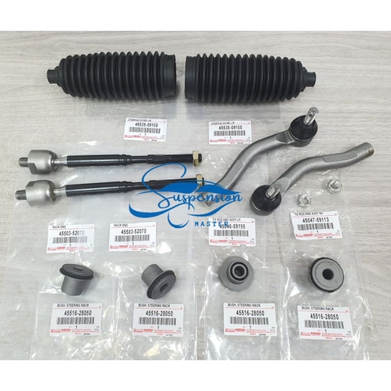 10 IN 1 SET - STEERING RACK COVER/STEERING RACK BUSH/RACK END/TIE ROD ...