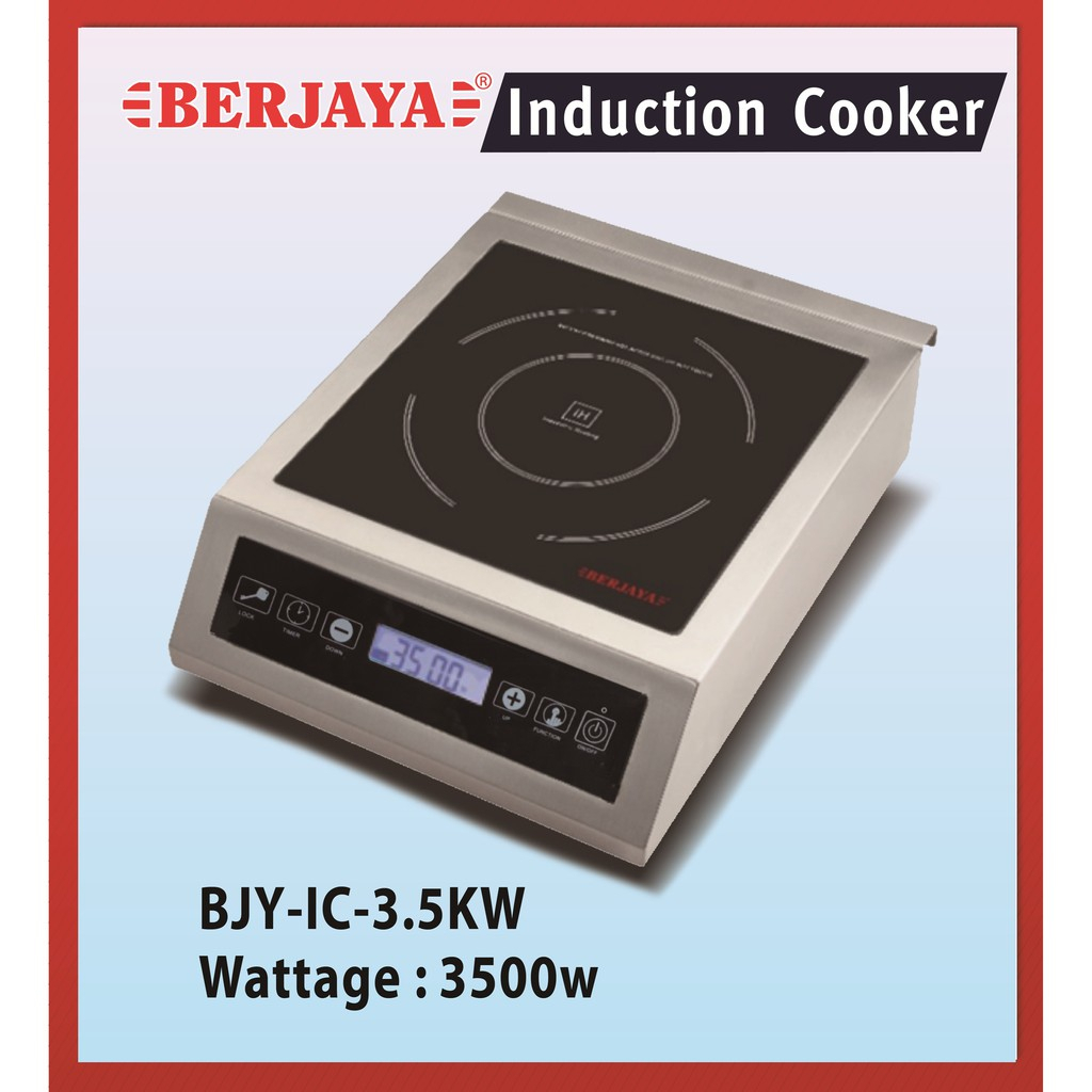 Berjaya Commercial Induction Cooker (3500Watt) BJY-IC-3.5KW for cooking and western food kettle ...