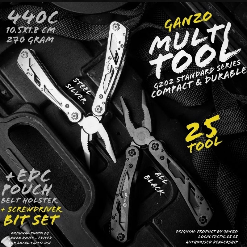 GANZO G202 MULTITOOL SERIES - 100% ORIGINAL GANZO PRODUCT- MID COMPACT ...