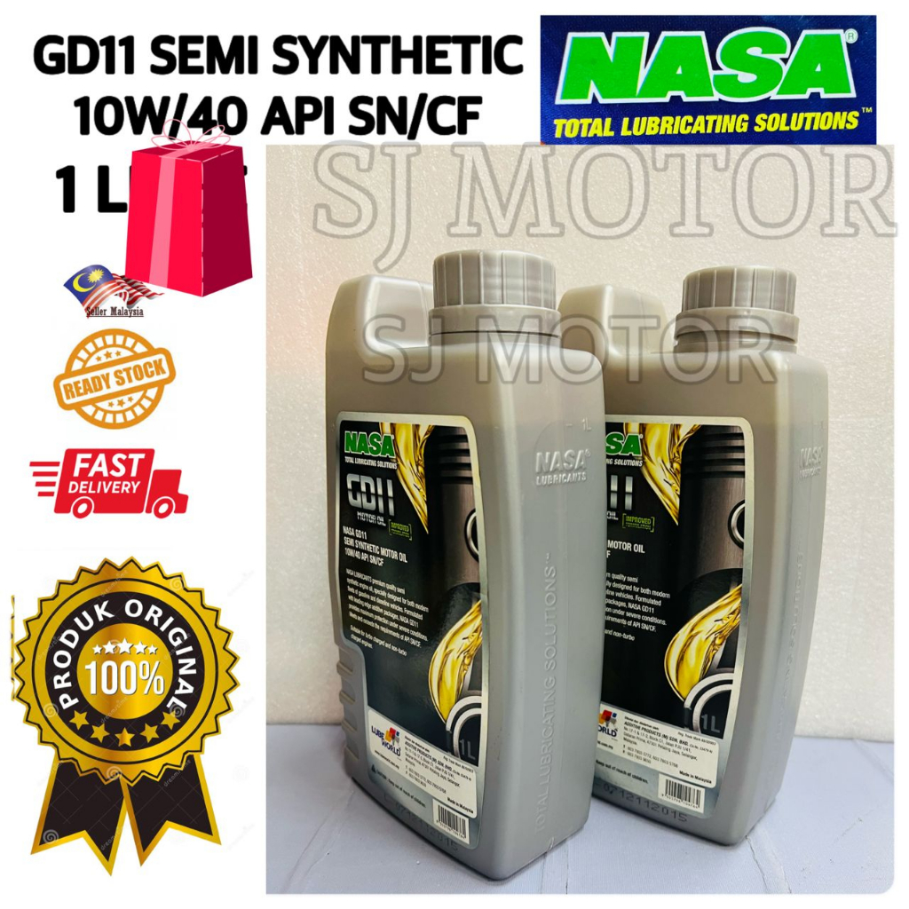 NASA GD11 10W/40 API SN/CF MOTOR OIL ( 1 LITER ) / Nasa 4T MAX Engine ...