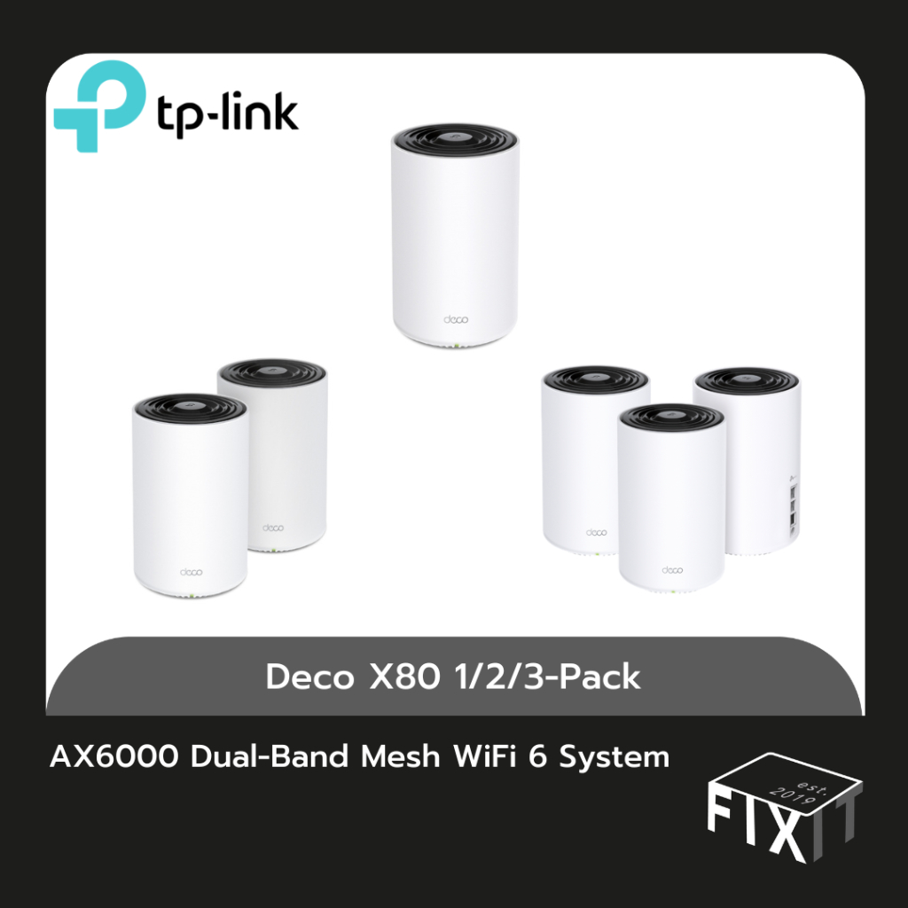 TP-Link Deco X80 (1/2/3 Pack) AX6000 Dual-Band Mesh WiFi 6 System | Shopee Malaysia