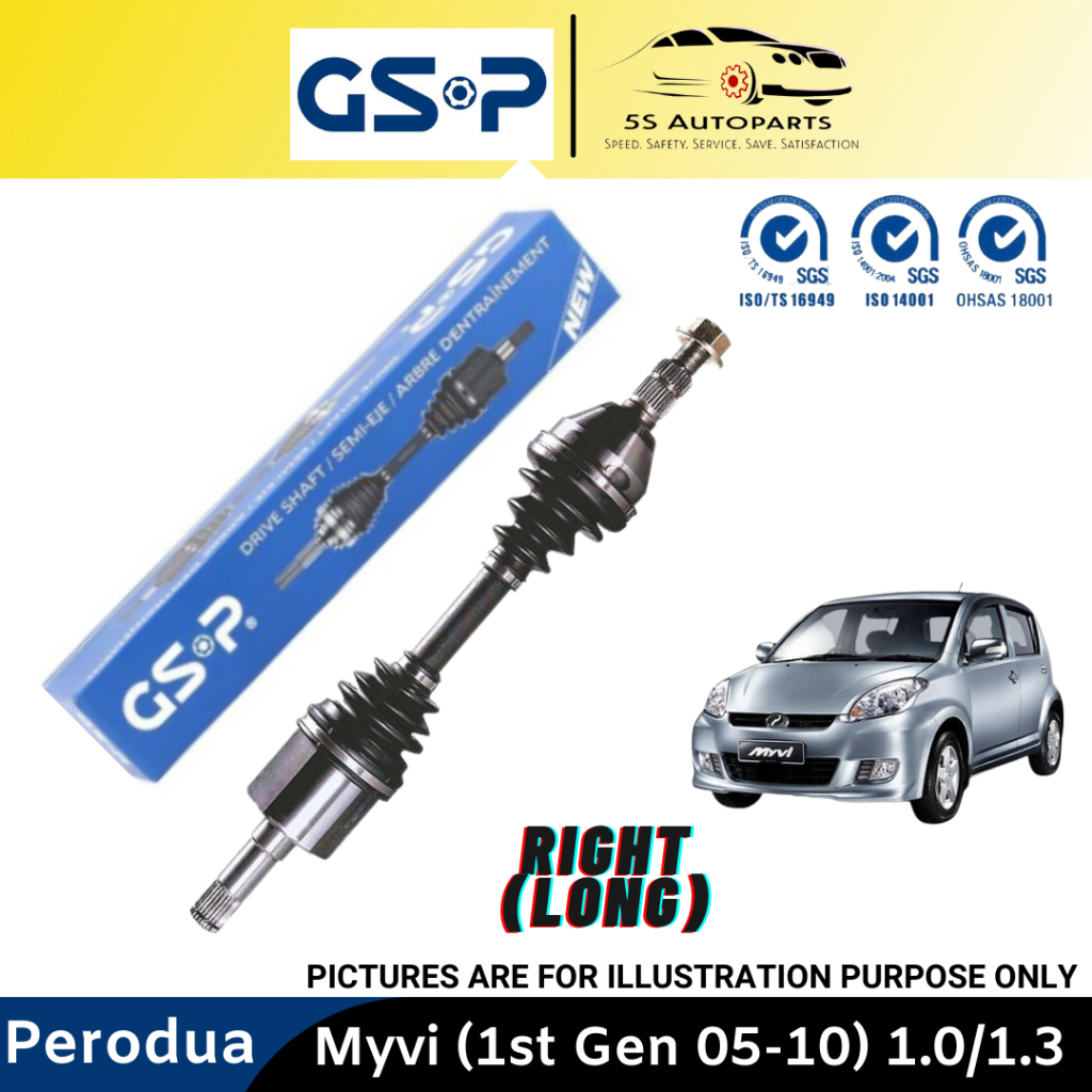 GSP Perodua Myvi 1st Gen 1.0/1.3 Drive Shaft Right/Kanan (Long ...