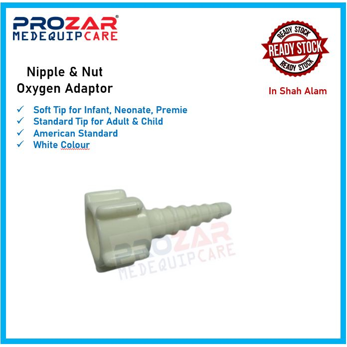 WHITE KNOB OXYGEN CONNECTOR NIPPLE AND NUT (30pcs) | Shopee Malaysia