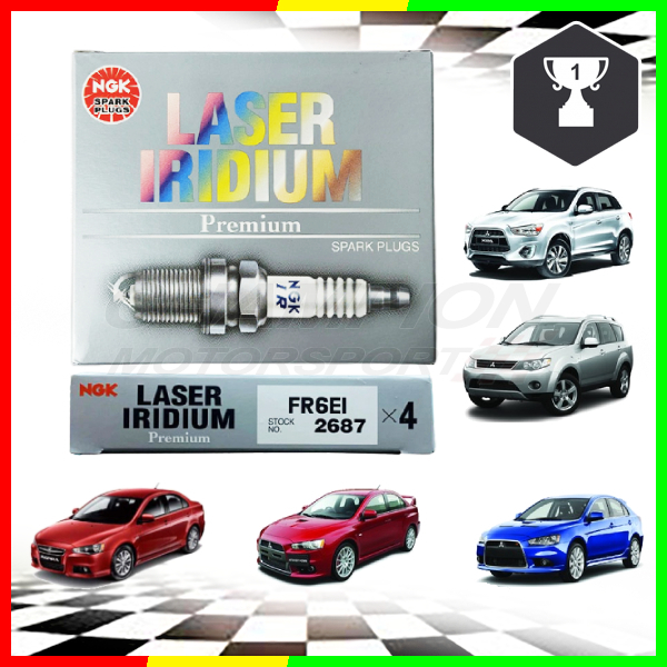 NGK Laser Iridium spark plugs FR6EI for Proton Inspira, Mitsubishi ASX ...