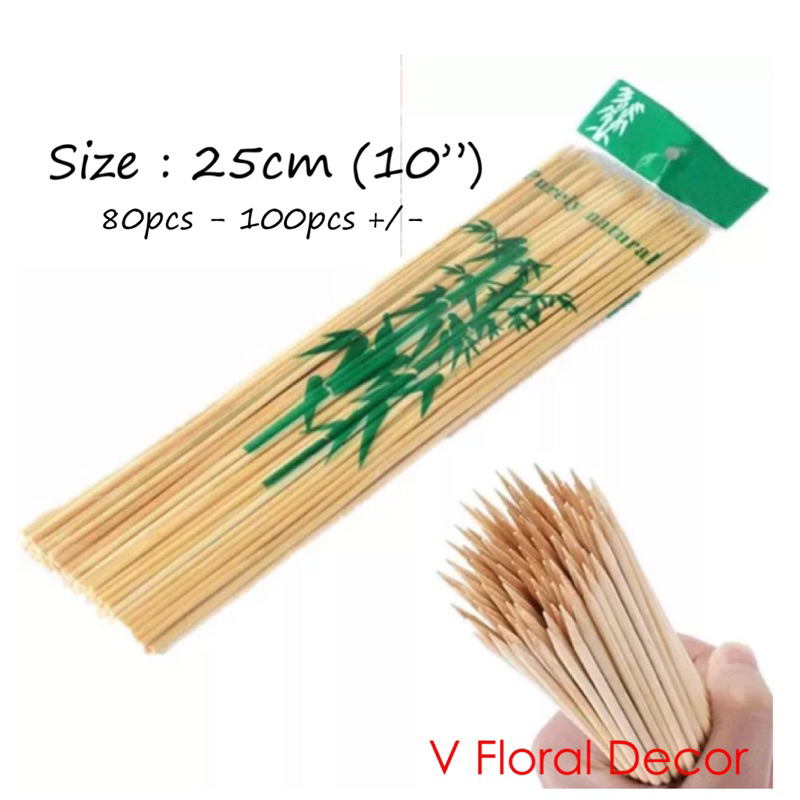 Lidi Bunga Telur 10inch/Bamboo stick/batang bunga/Satay stick/kayu ...