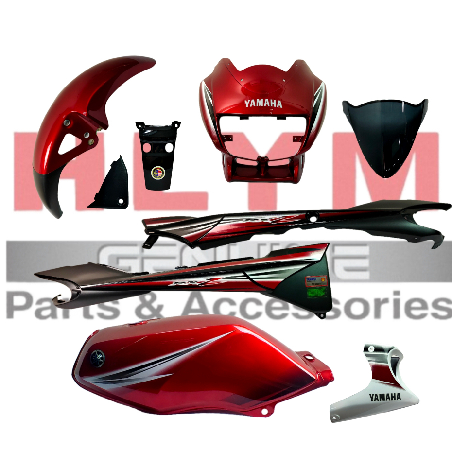 RXZ HLYM 100% ORIGINAL YAMAHA 5PV CATAL CATALYZER MAROON BAJAK PUTIH ...