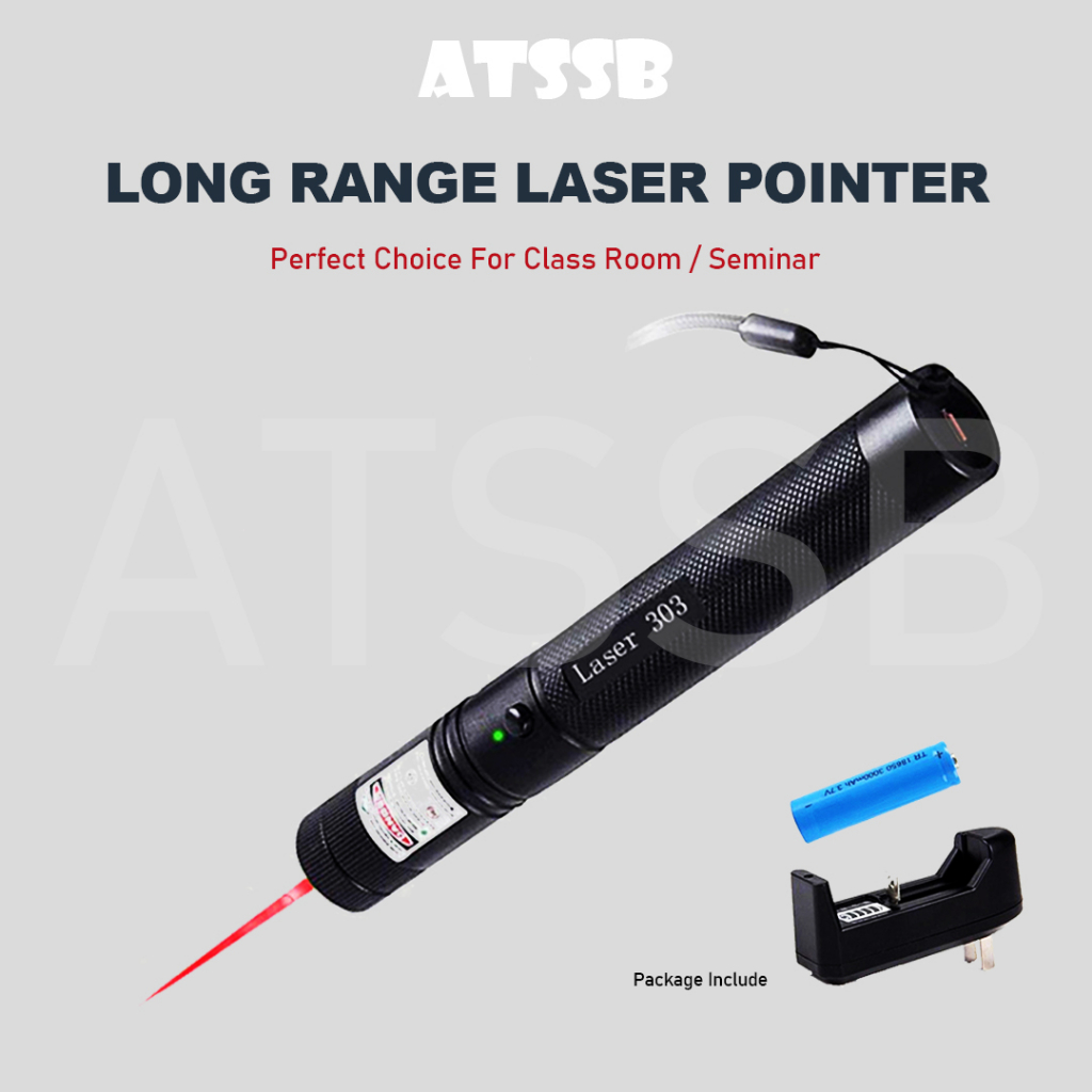 ATSSB Red Light Laser Pointer Beam 303 Rechargeable Wireless Long Range ...