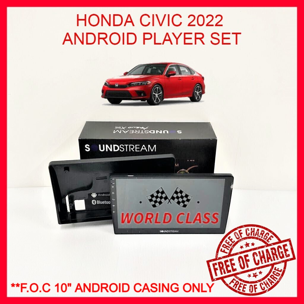 HONDA CIVIC FE 2022 SOUNDSTREAM 10" ANDROID IPS PLAYER FULL HD SCREEN ...