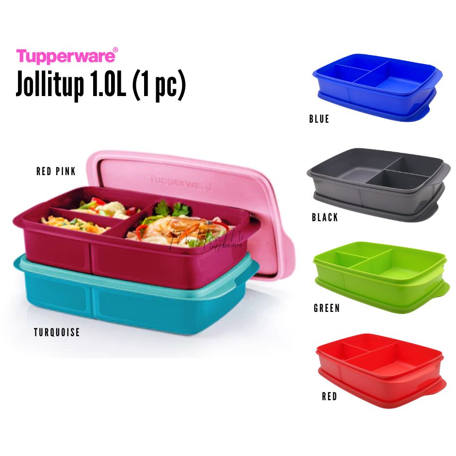 Tupperware Jollitup 1.0L Bekal Makanan Reusable Plastic Food Container ...
