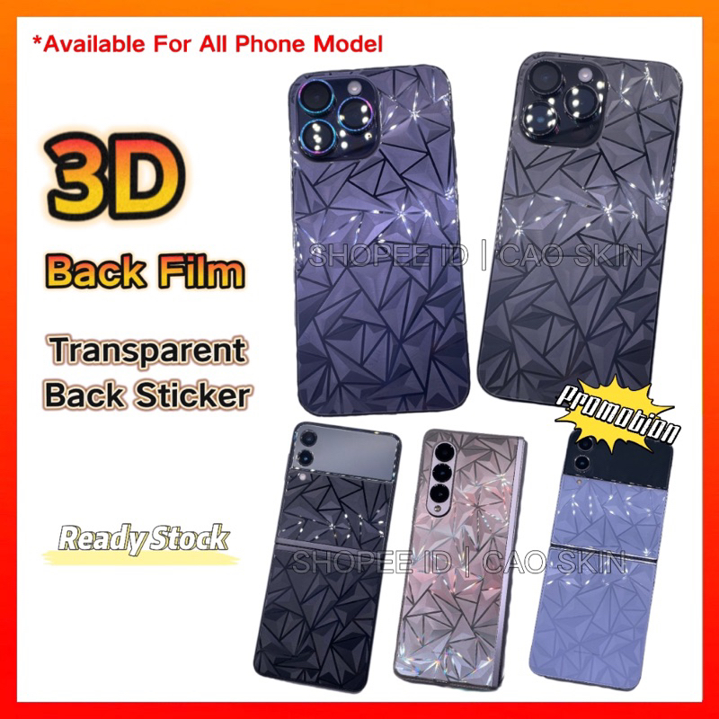 Transparent Phone Back Protector Back Sticker手机背膜/背膜/透明压纹背膜 Sticker ...