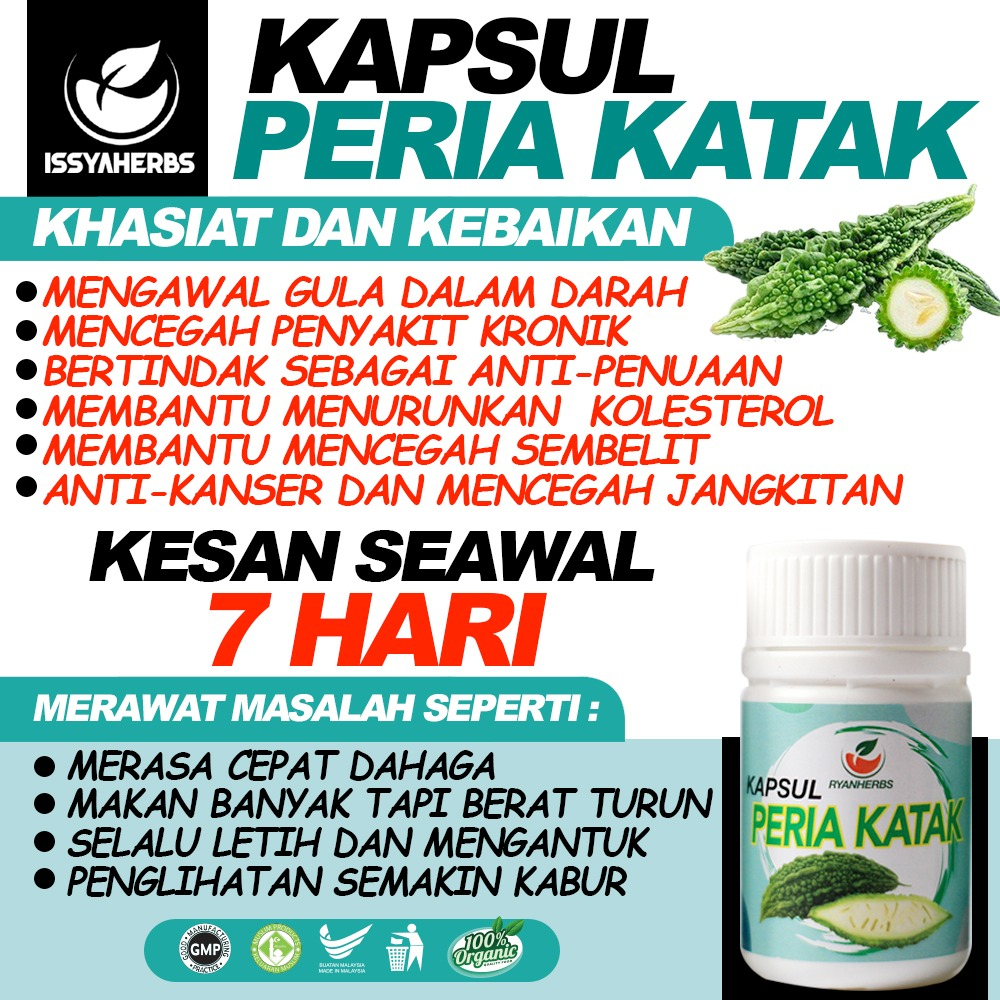 KAPSUL PERIA KATAK MENGAWAL GULA DALAM DARAH MENCEGAH PENYAKIT KRONIK ...