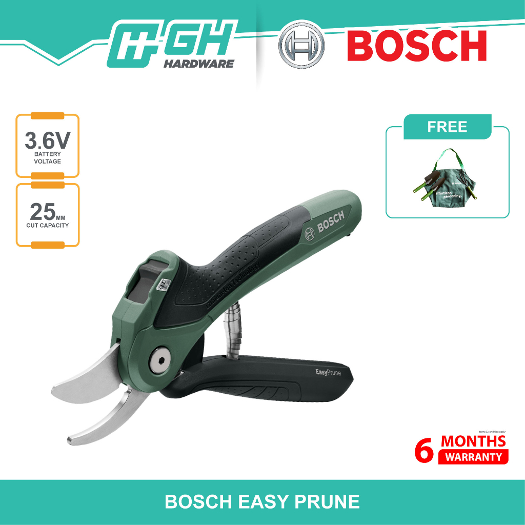 [ GH HARDWARE ] BOSCH 3.6V Easy Prune Secateurs Pruner Shears ...