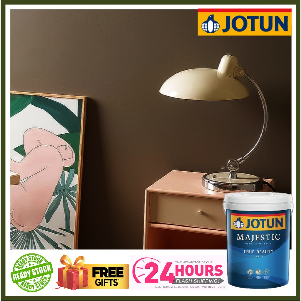 JOTUN 1L 1417 EARTH BROWN Majestic True Beauty Sheen /Cat Dalam Kilat ...