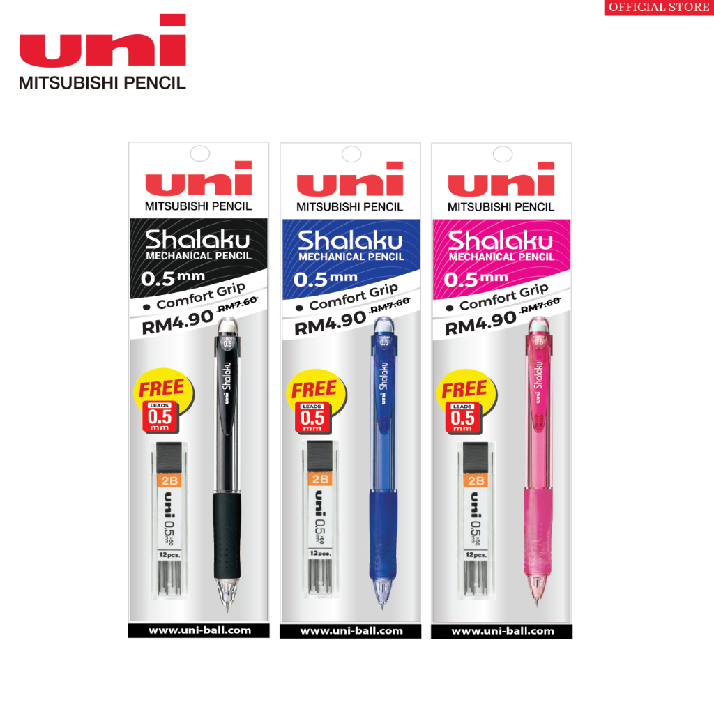 Uni Shalaku Mechanical Pencil With Pencil Lead 0.5mm M5-100 | Shopee ...