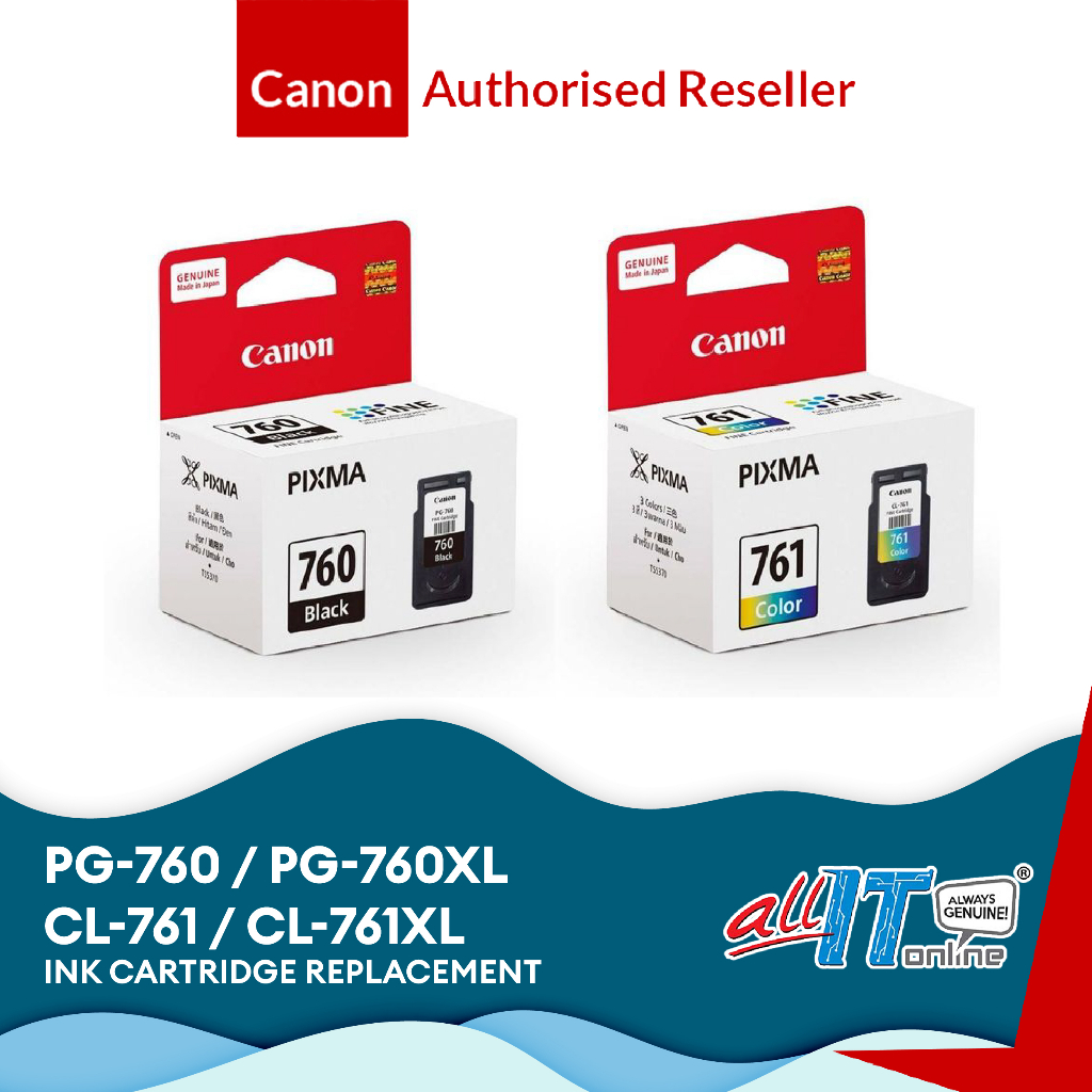 Canon PG-760/PG-760XL (Black) | CL-761/CL-761XL (Color) Ink Cartridge ...