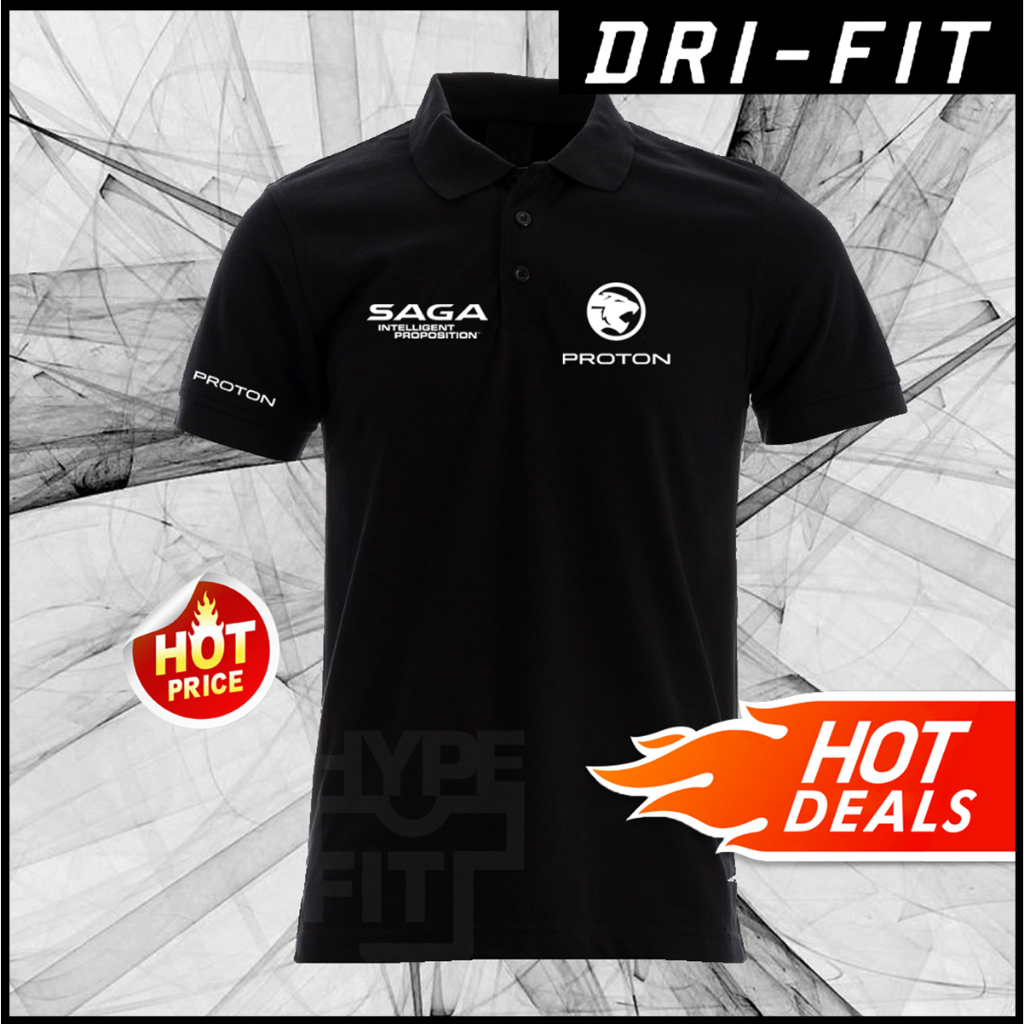 NEW Proton Saga Intelligence Proposition Logo Polo Quickdry Dry Fit ...