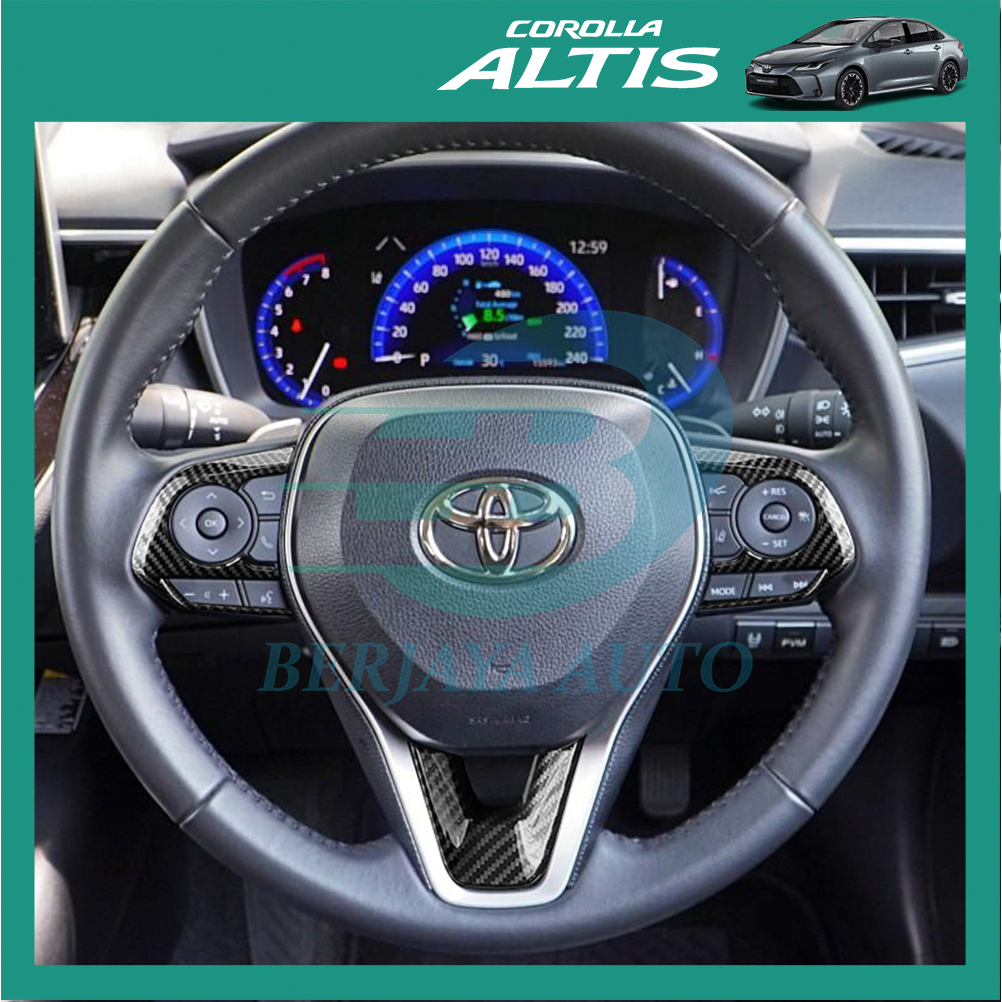 Toyota Altis E210 (2021 - 2025) Steering Carbon Lining Car Accessories ...