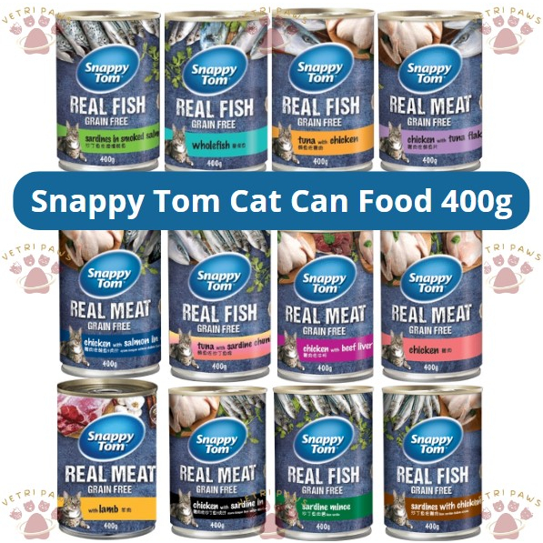 SNAPPY TOM WET CANNED CAT FOOD【400g】/ Makanan Kucing / 猫罐头 | Shopee ...
