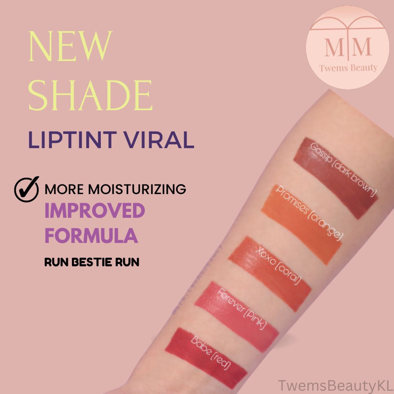 (READY STOCK )LIPTINT VIRAL BY TWEMS BEAUTY FORMULATED LIKE LIPMATTE ...