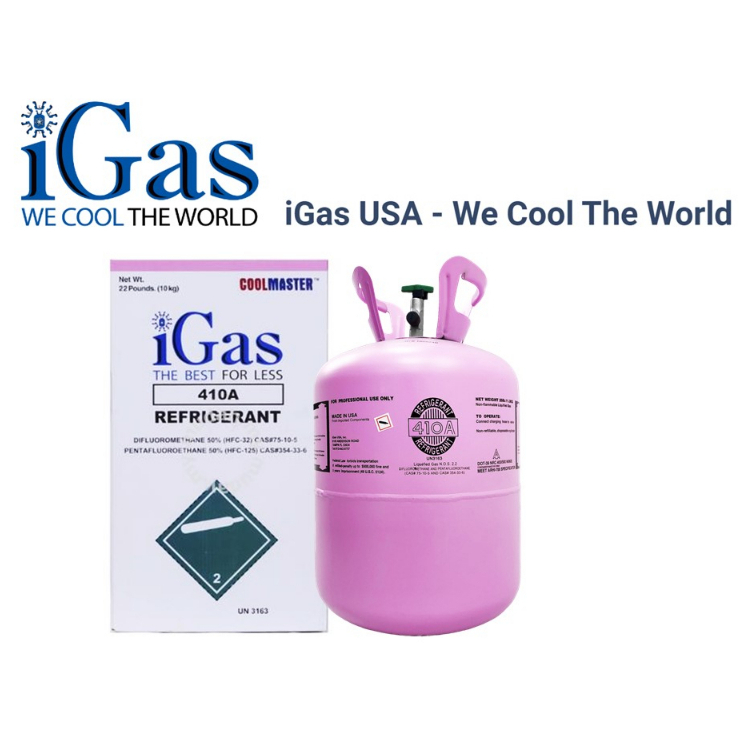 REFRIGERANT GAS R410A (10KG/CAN) - BRAND iGAS (GAS FOR SPLIT UNIT, VRV AND VRF) BY ARVOTOOLS ...