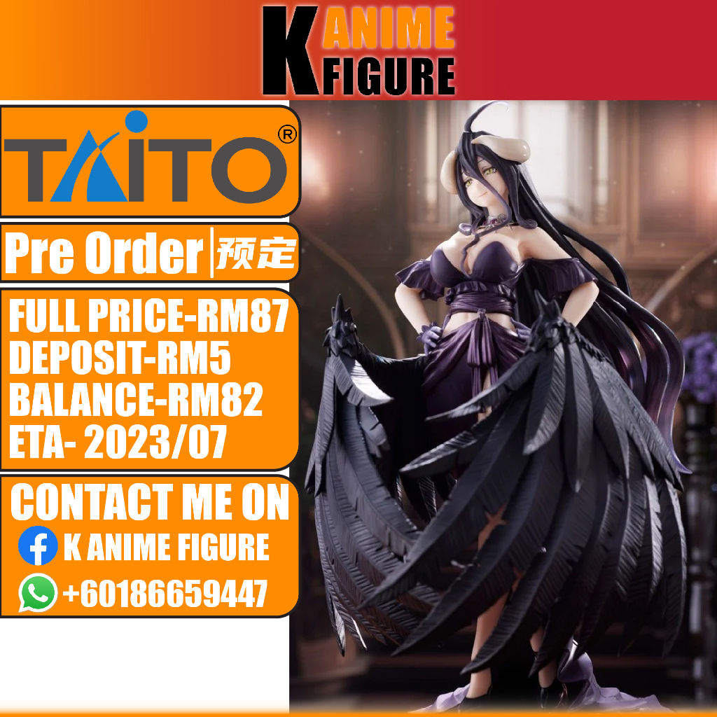 TAITO Albedo (Black Dress Ver.) Overlord IV AMP+ Prize Figure (PO ...