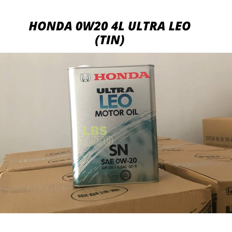 Honda Ultra Leo SN Sae 0W-20 4L Engine Oil Minyak Hitam 0W20 Made In ...