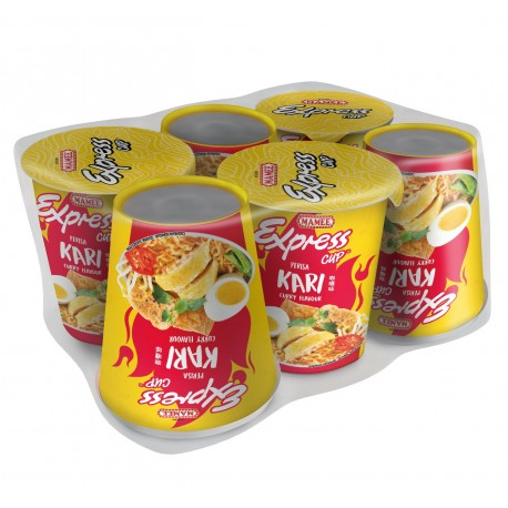 Mamee Express Cup Instant Noodles 65gx6 - Curry | Shopee Malaysia
