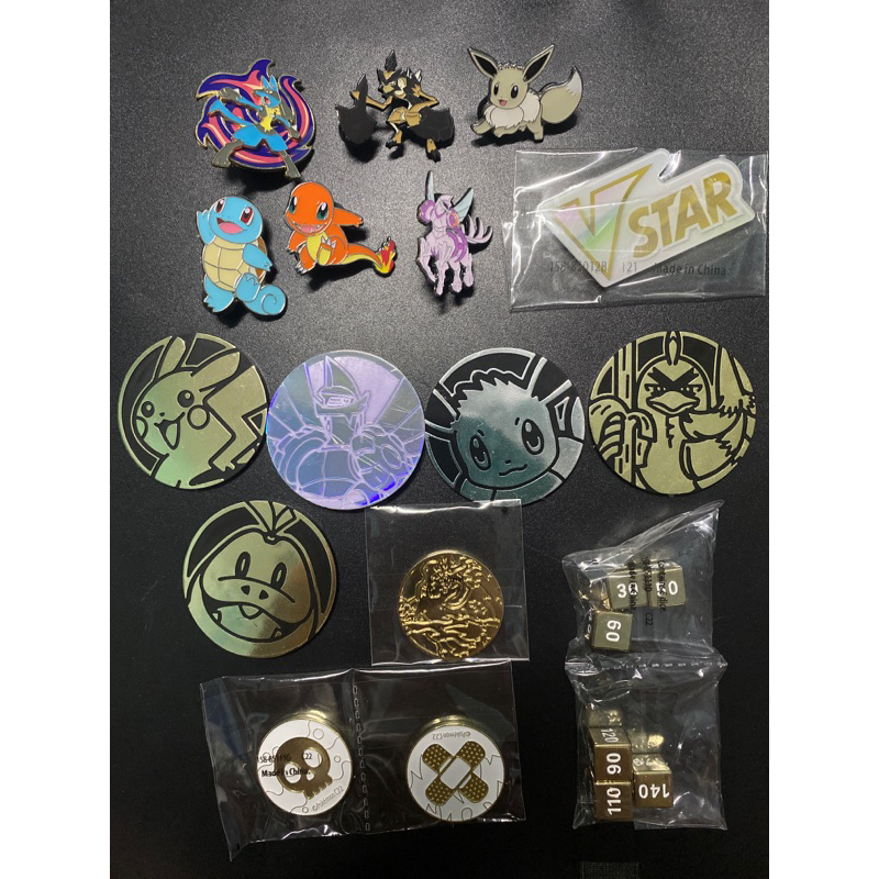 NEW pokemon tcg card collectible coin pin marker | Shopee Malaysia